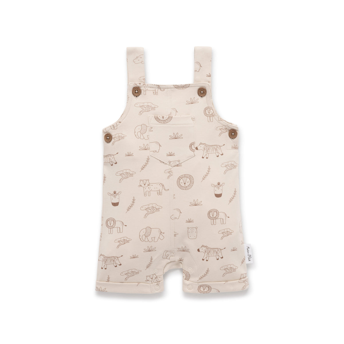 Baby Boys Toddler Animals Safari Adventure Overalls
